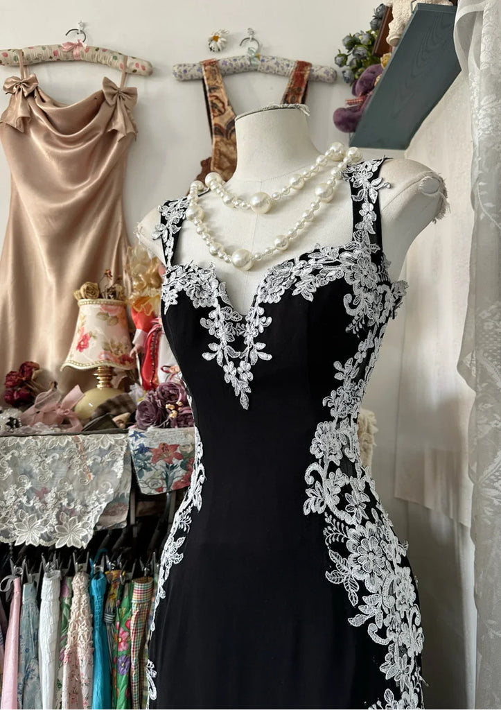Charming Spandex With Lace Applique Sweetheart Party Dress, Mermaid Lo ...
