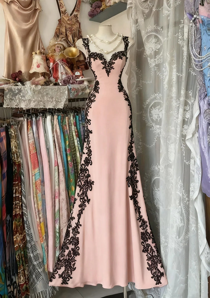 Charming Spandex With Lace Applique Sweetheart Party Dress, Mermaid Lo ...