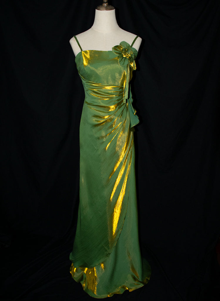 Cute Straps Simple Long Party Dress, A-line Floor Length Evening Dress ...