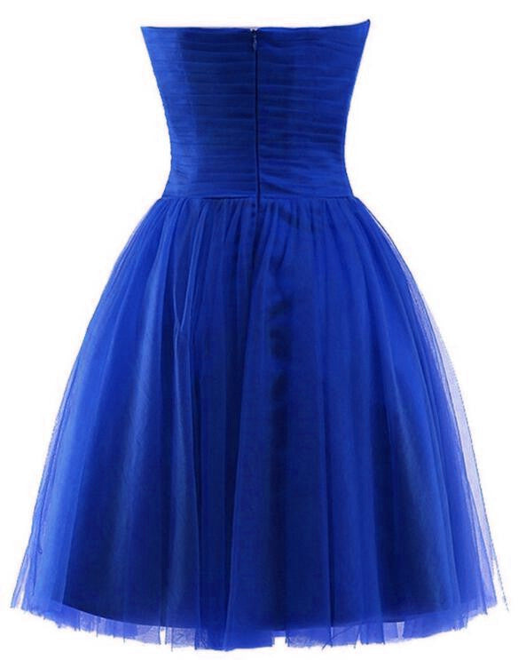 Blue Short Sweetheart Simple Party Dress, Blue Prom Dress – Cutedressy