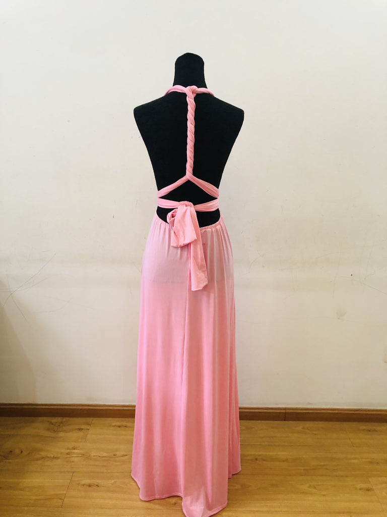 Charming Pink High Quality Multiway Bridesmaid Dress, Women Convertibl ...
